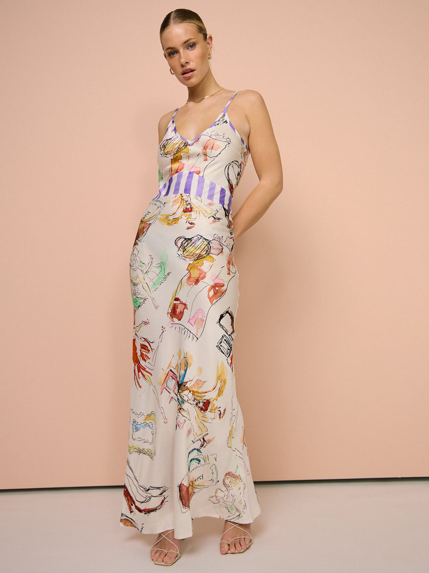 Romy Salamanca 2.0 Bias Cut Dress in Salamanca 2.0 Print – Coco & Lola