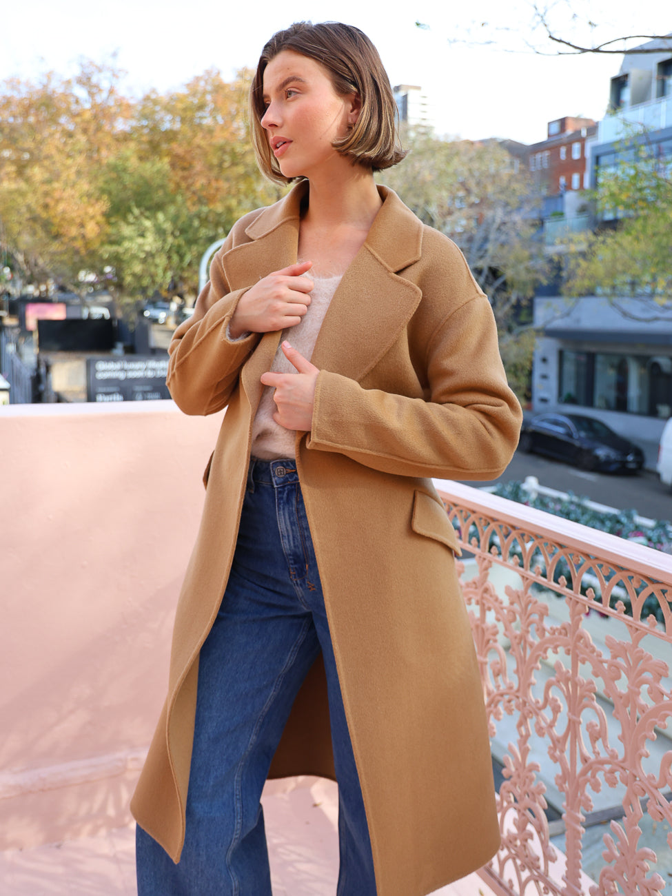 Assembly Label Sadie Single Breasted Wool Coat in Camel – Coco & Lola
