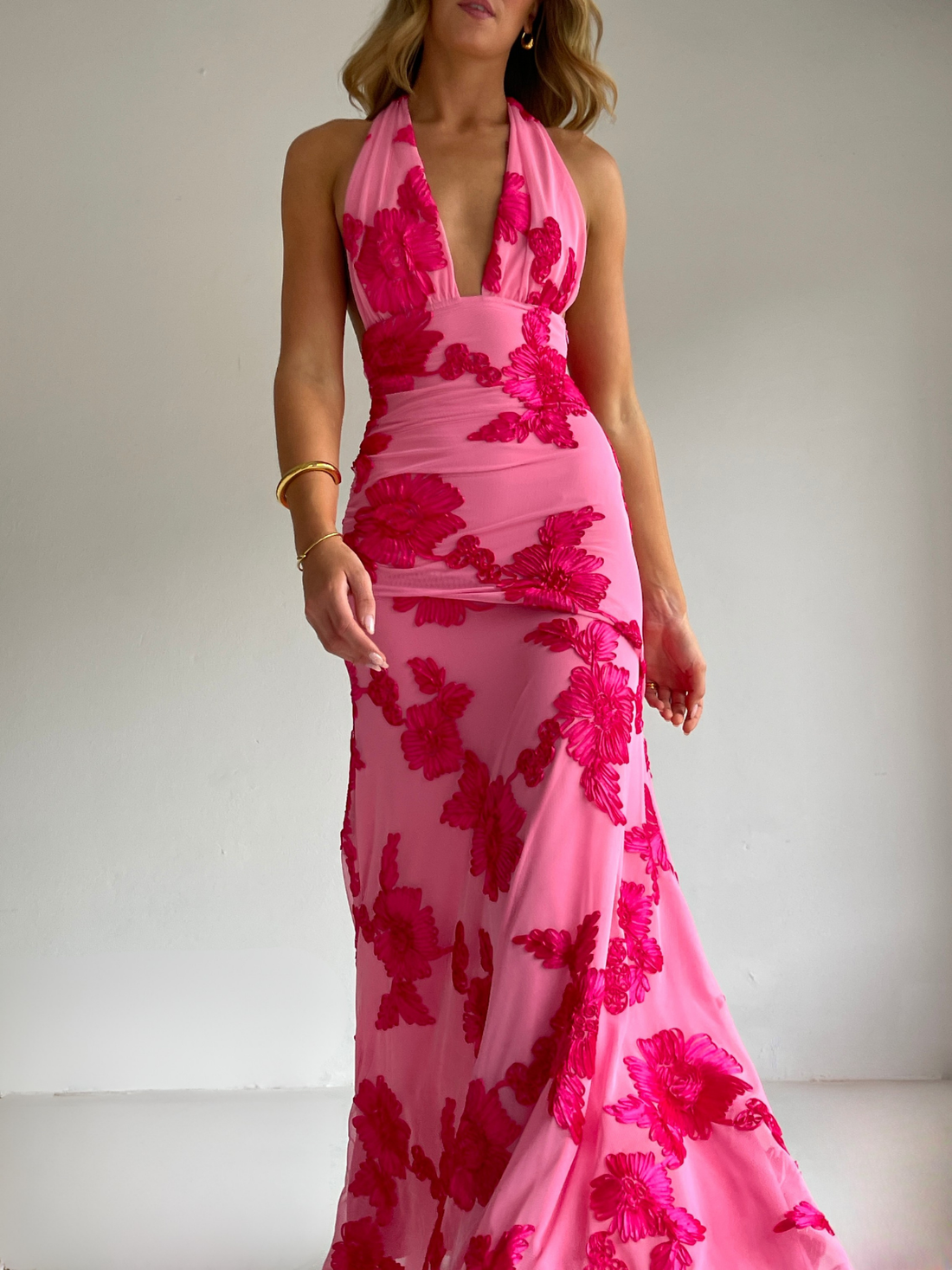 New Romantics Becca Maxi Dress in Rosa Fleur – Coco & Lola