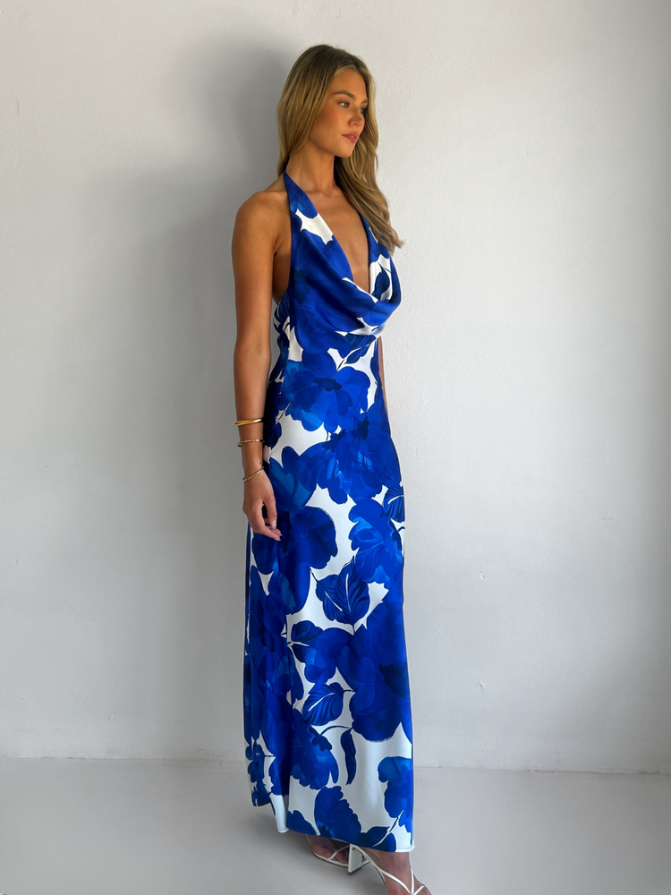 By Nicola Lucia Maxi Dress in Blue Petal – Coco & Lola