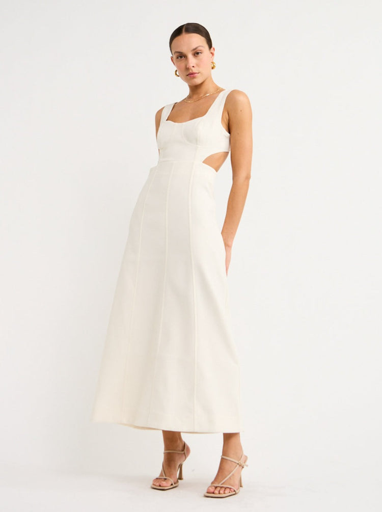 Shona Joy Amura Bustier Midi Dress in Cream – Coco & Lola
