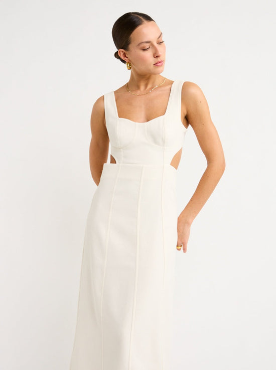 Shona Joy Amura Bustier Midi Dress in Cream – Coco & Lola