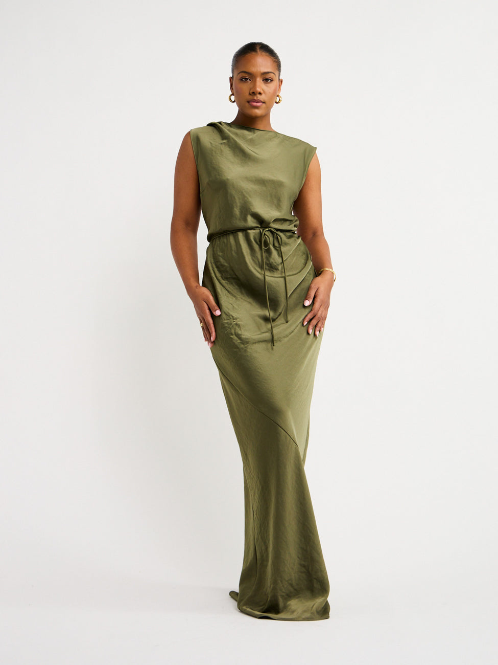 Rumer Iluka Maxi Dress in Khaki – Coco & Lola