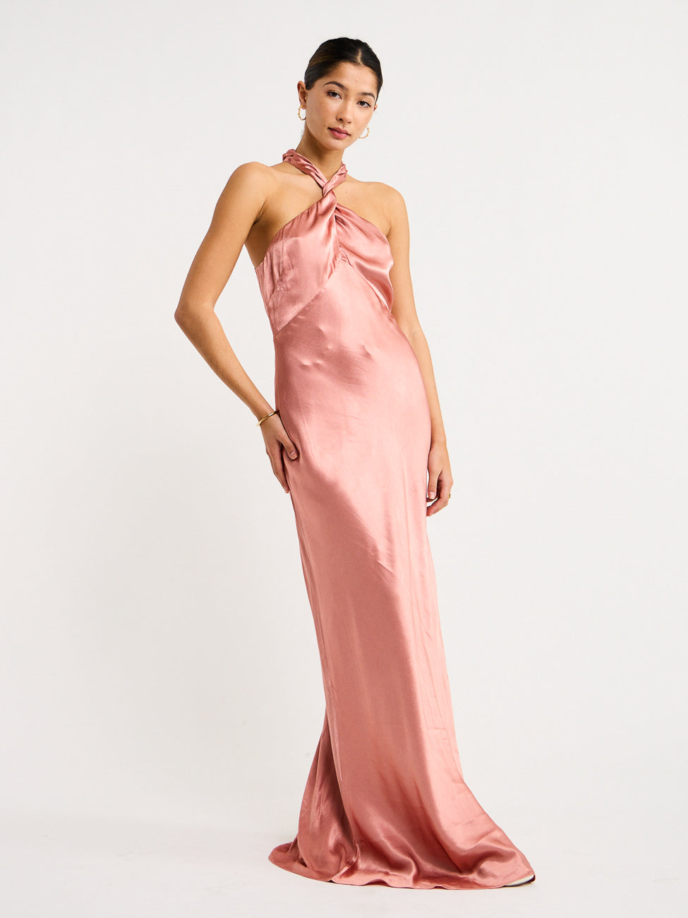Shona Joy High Neck Twist Maxi in Antique Rose – Coco & Lola