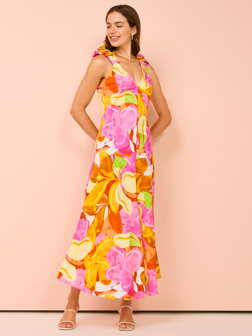 Kinney Paloma Dress in Capri Abstract – Coco & Lola