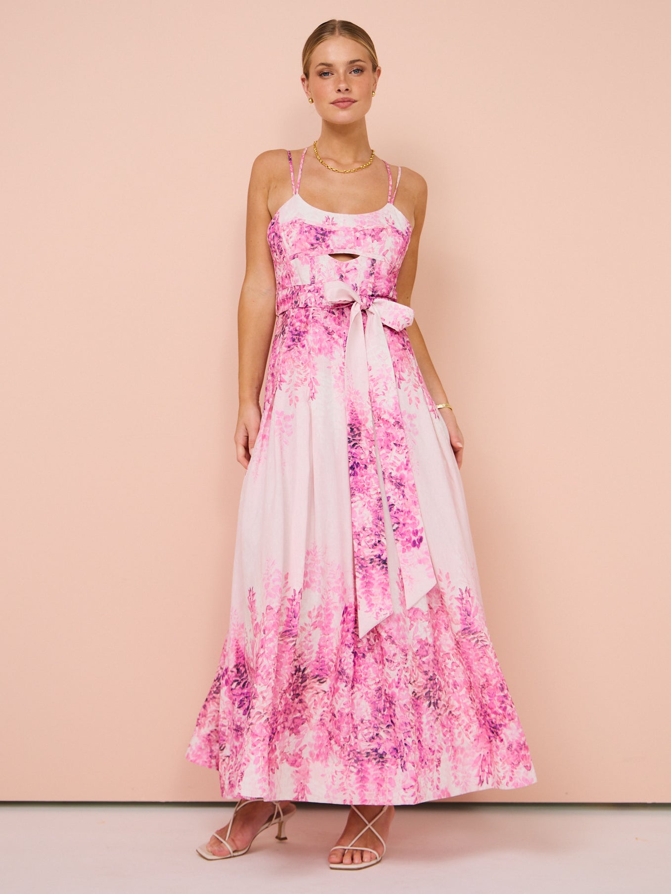 Saint Armont Lila Midi Dress in Wisteria Dream Blush – Coco & Lola