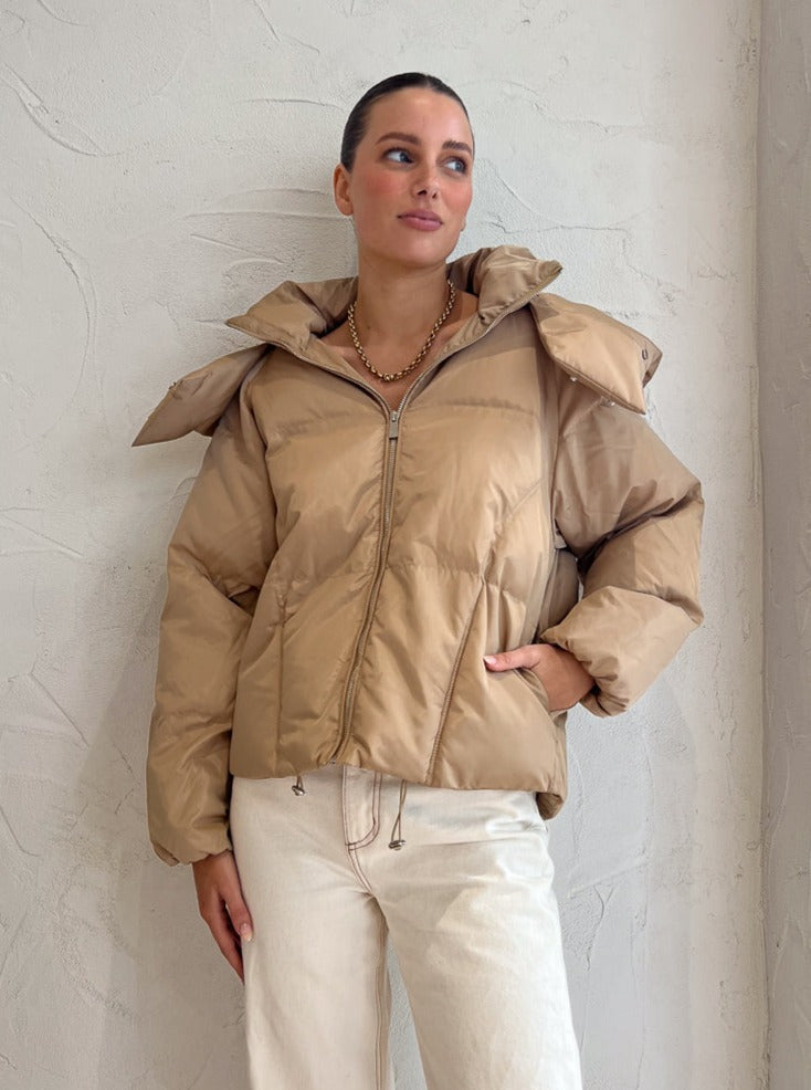 Pisces Puffer Jacket in Sand – Coco & Lola