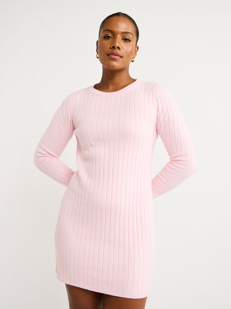 By Nicola Moon Mini Knitted Dress in Marshmellow Marle – Coco & Lola