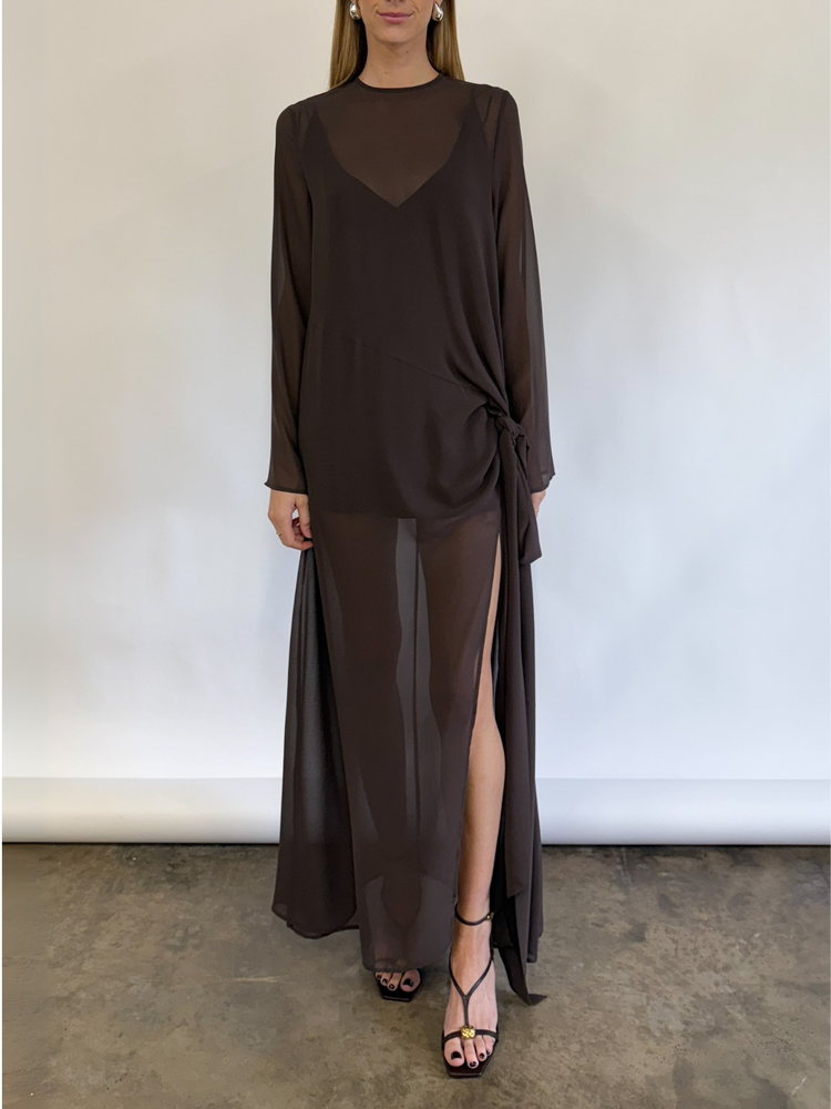 By Nicola Elodie Maxi Dress in Chocolate – Coco & Lola