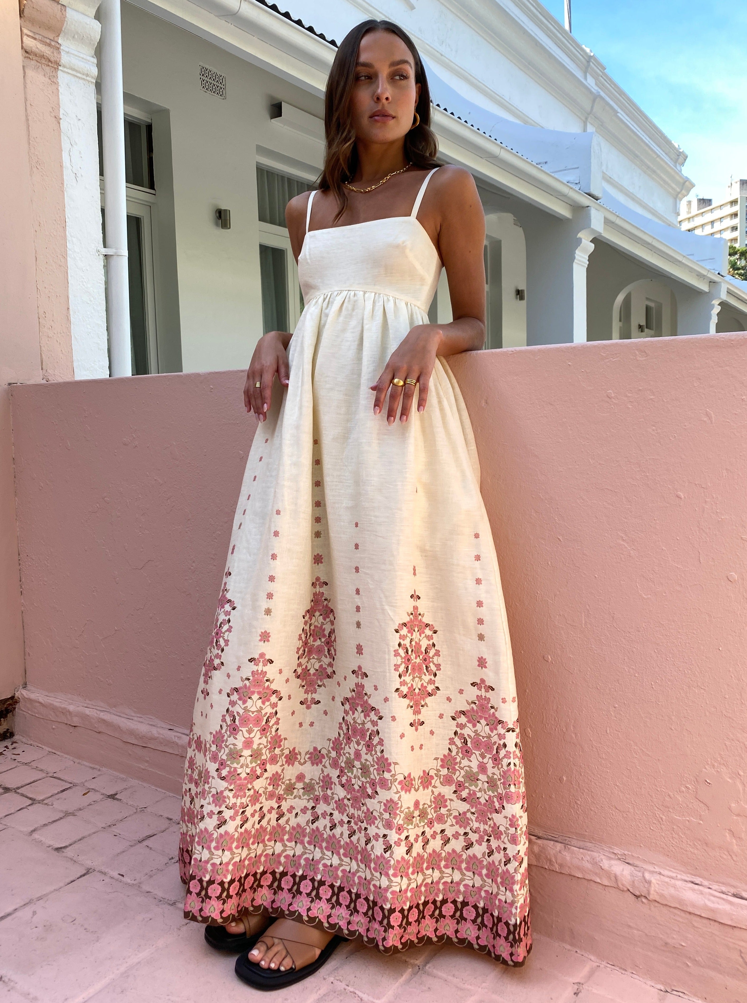 Hansen & Gretel Akacia Maxi Dress in Cream Empress – Coco & Lola
