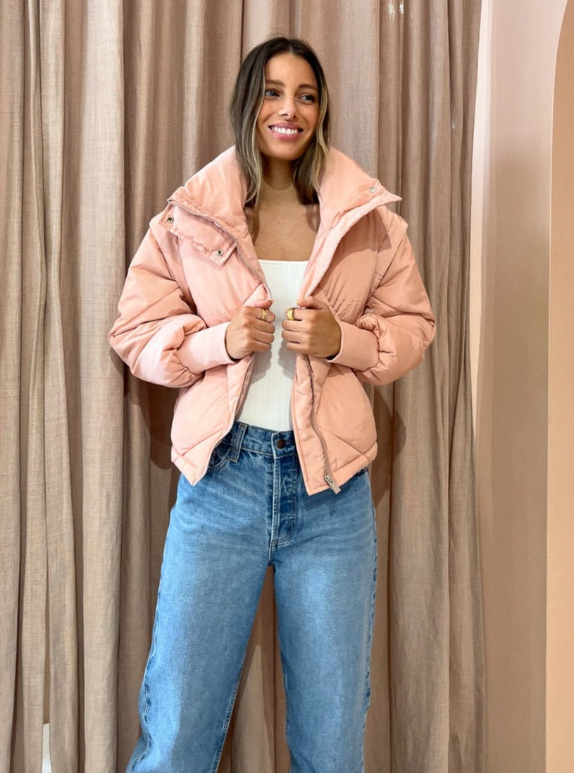 Neptune Puffer Jacket/Vest in Chalk Pink – Coco & Lola