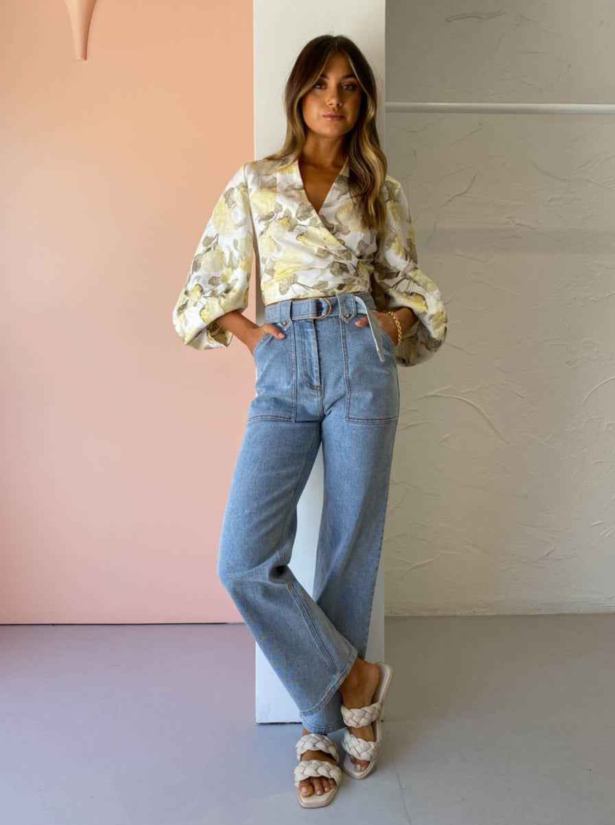 Acler Bancroft Jean in Vintage Blue – Coco & Lola
