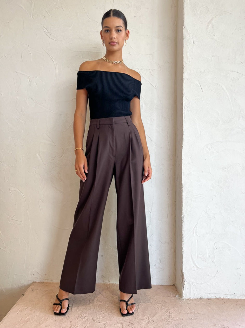 Assembly Label Maeve Suit Trouser in Cocoa – Coco & Lola