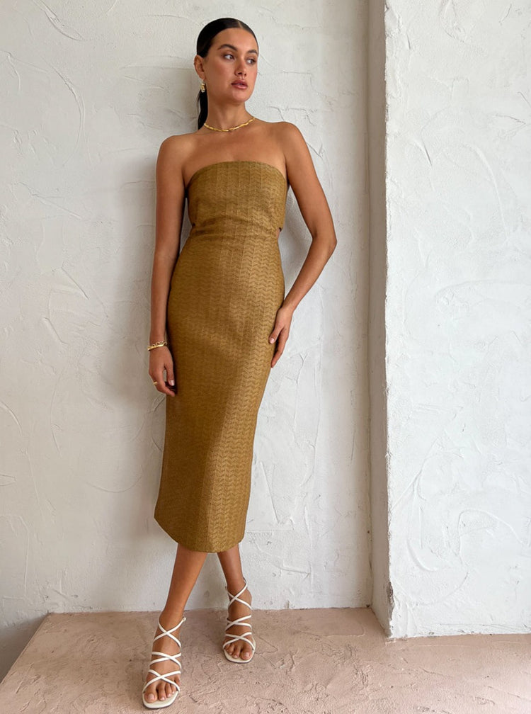 Camilla and Marc Anise Dress in Bronze – Coco & Lola