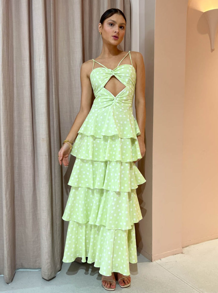 Issy Hope Floats Dress in Key Lime Dot – Coco & Lola