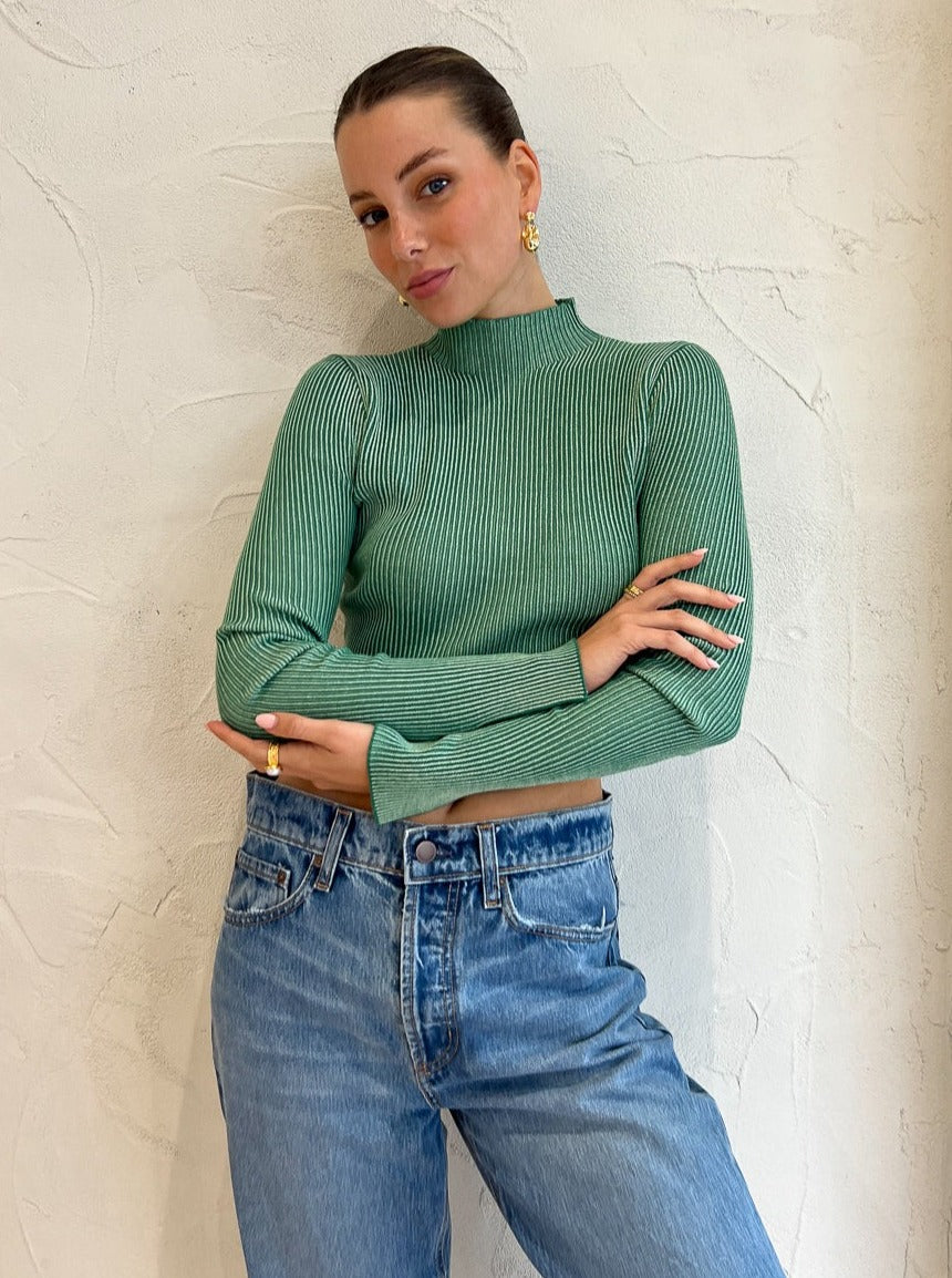 Roame Comma Top in Jade Rib – Coco & Lola