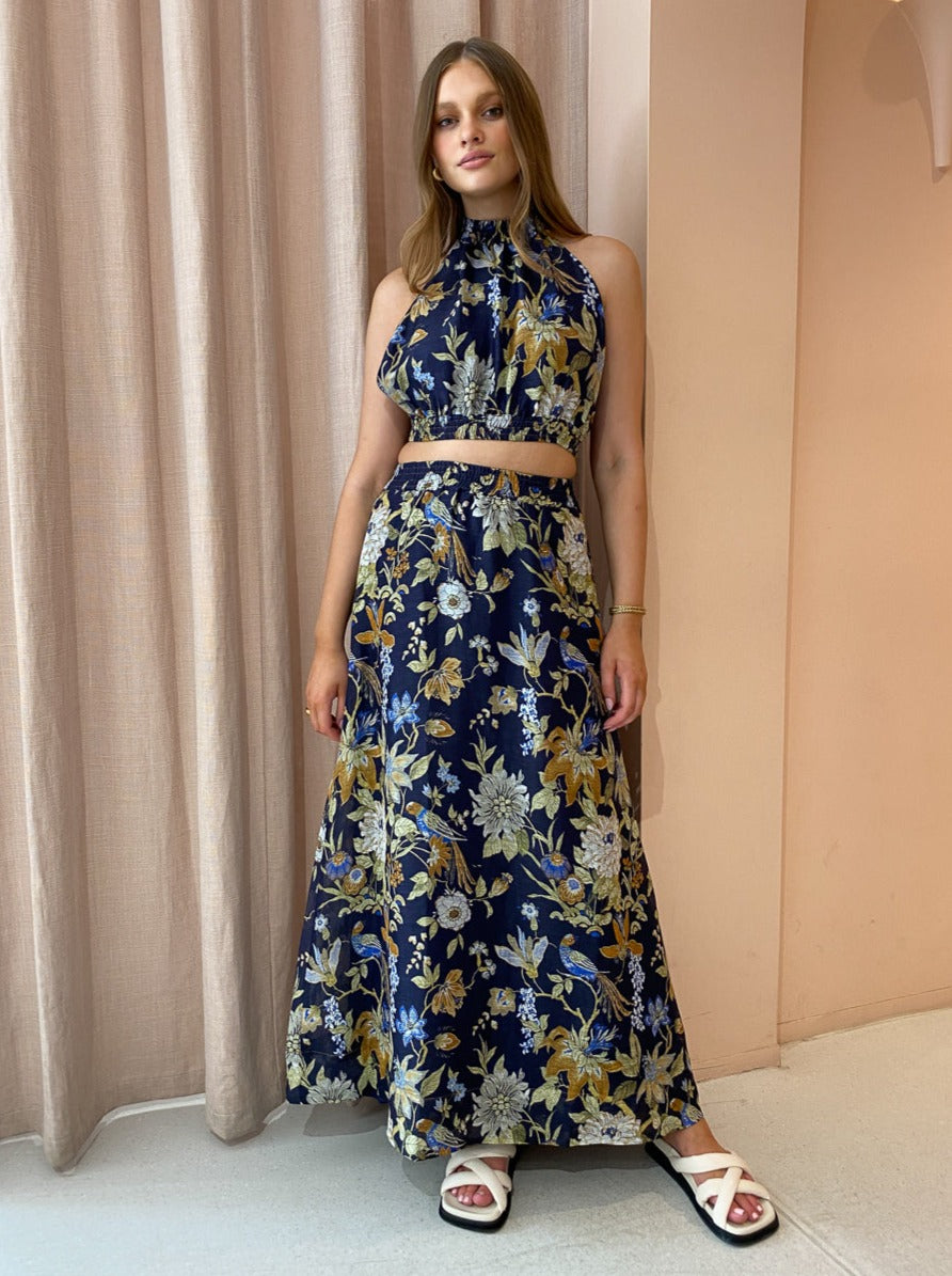 Sir Lilian Midi Skirt in Delia Print – Coco & Lola