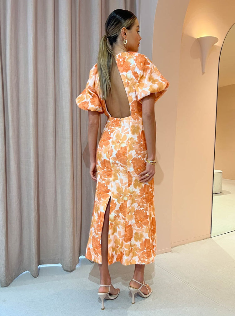 Significant Other Elena SS Midi Dress in Scarlet Poppy – Coco & Lola