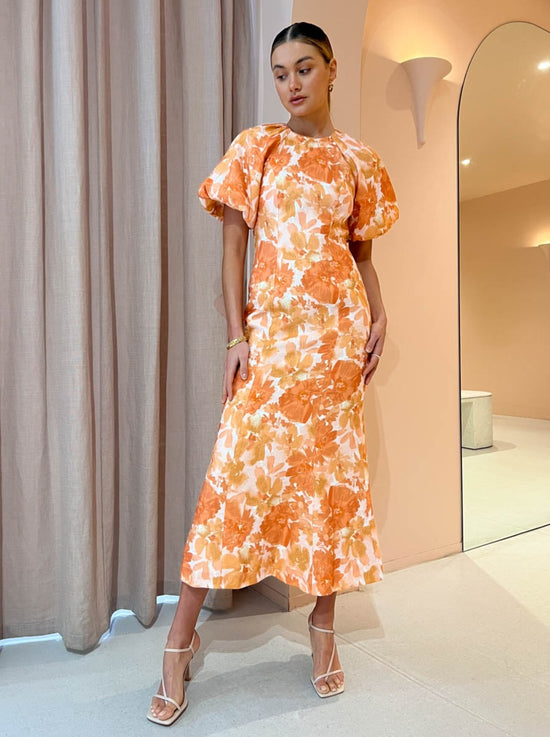 Significant Other Elena SS Midi Dress in Scarlet Poppy – Coco & Lola