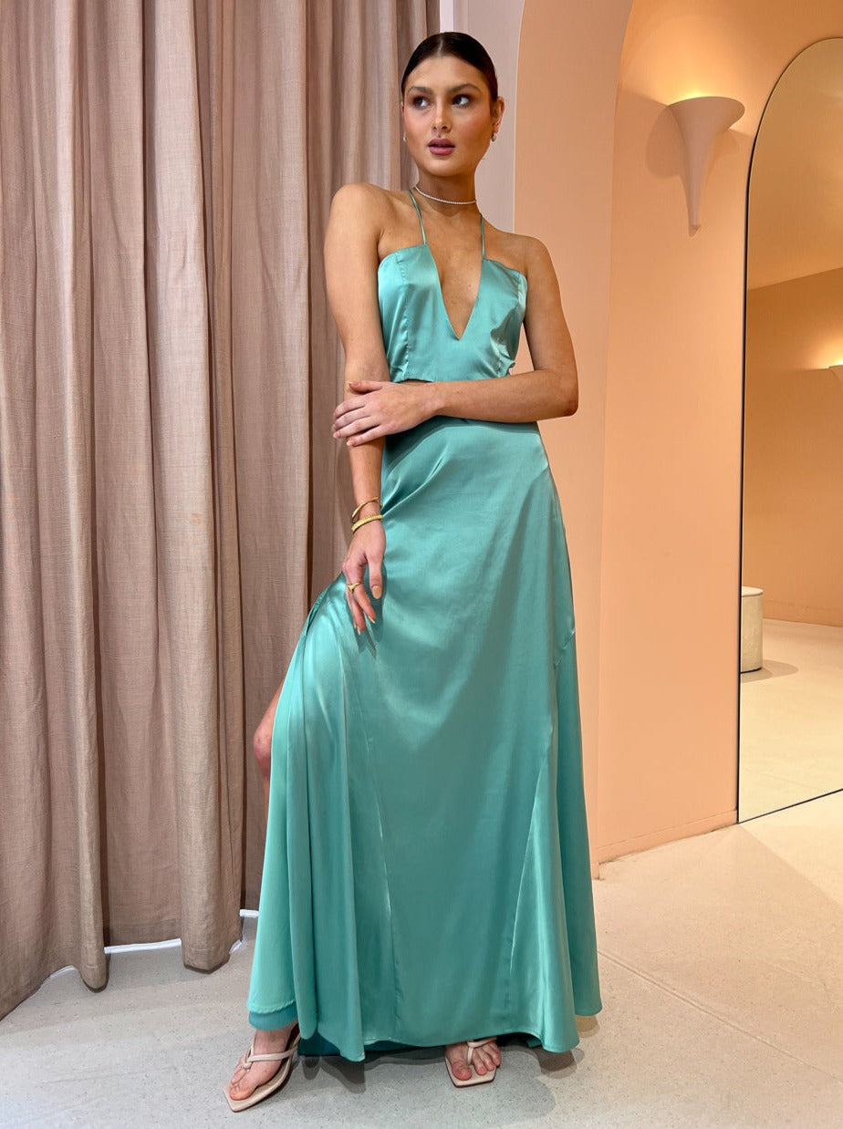 Sonya Zena Gown in Moss – Coco & Lola