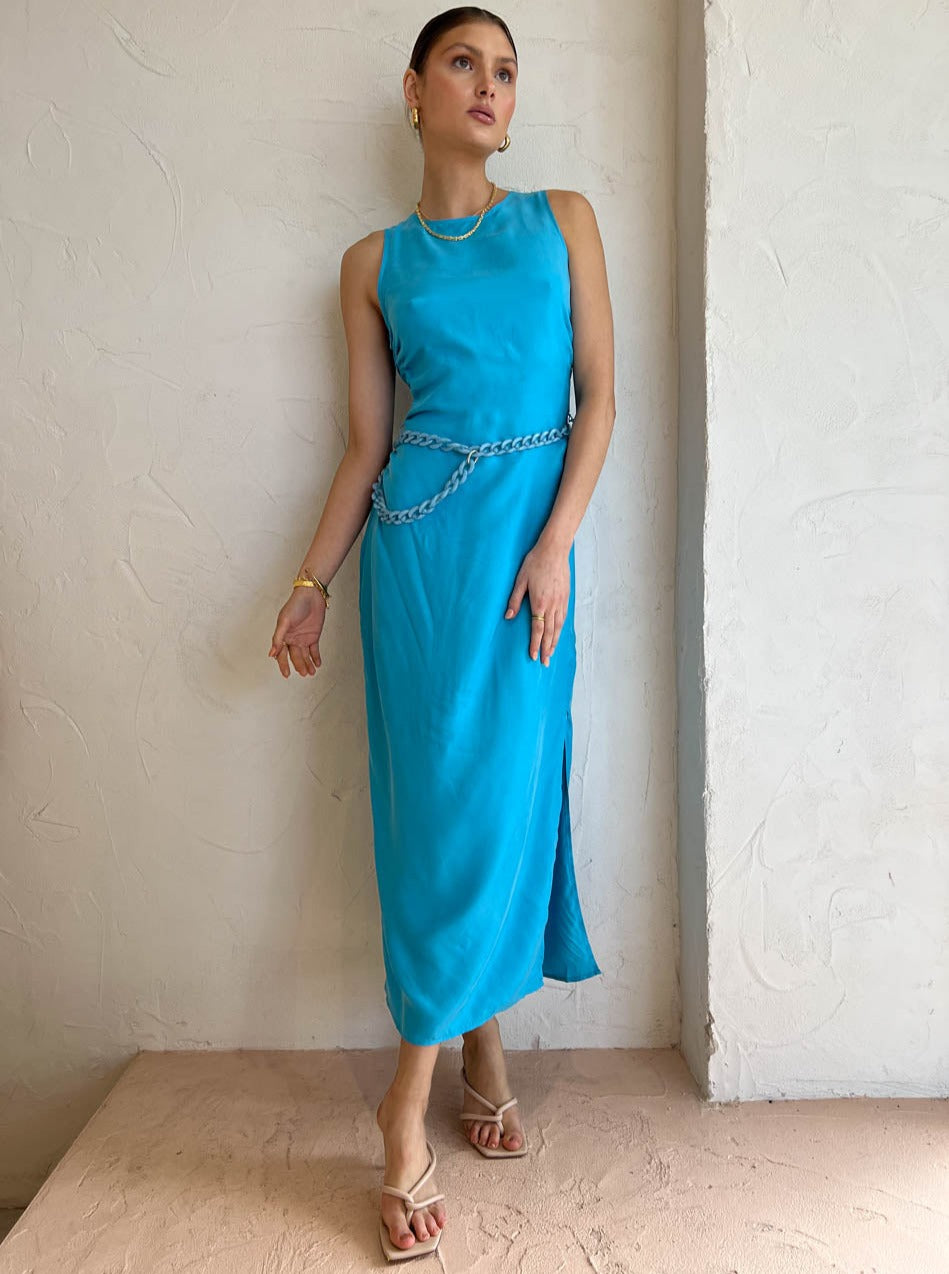 Suboo Halley Sleeveless Maxi with Detach Chain in Turquoise – Coco & Lola