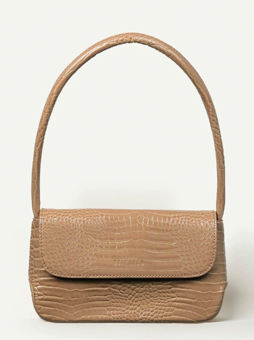 Brie Leon Mini Camille Bag in Biscuit Baby Croc – Coco & Lola